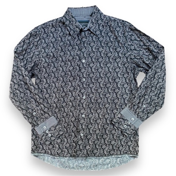 Scott Weiland | Shirts | Scott Weiland Black And White Paisley Print Button Down Shirt Size ...